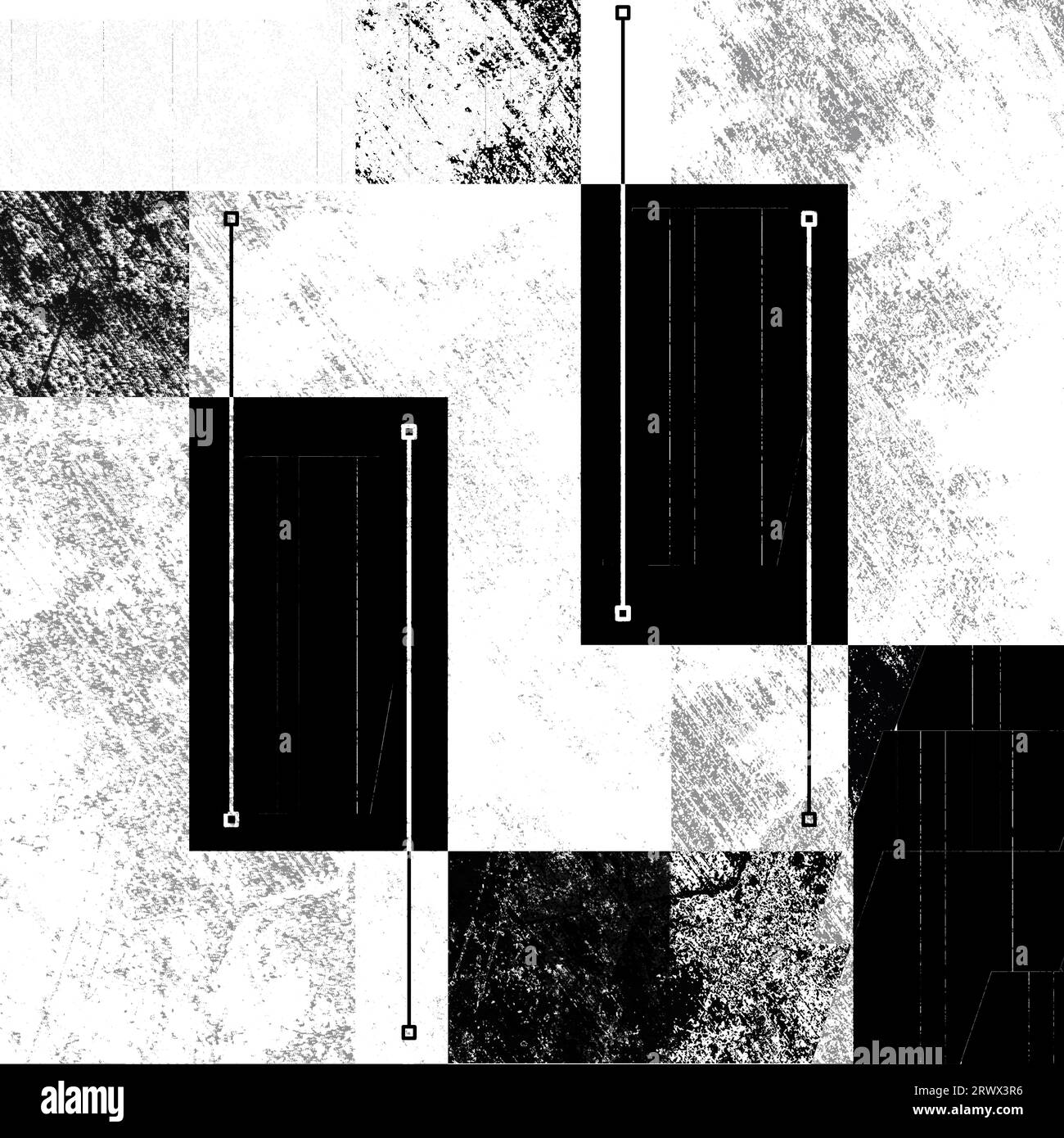 Rectangle shape design white black style Banque de photographies et d ...