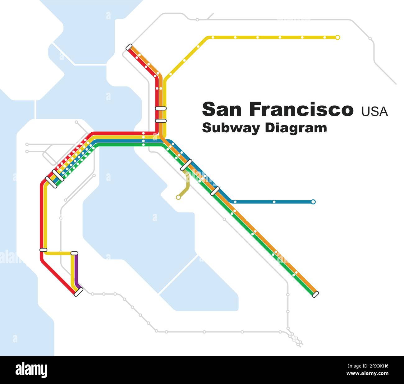 San francisco road map Banque de photographies et d’images à haute ...