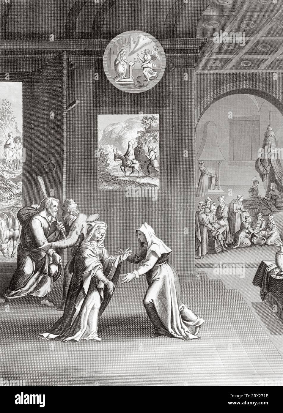 Visite de la Bienheureuse Vierge Marie. Marie rend visite à sa parente ...