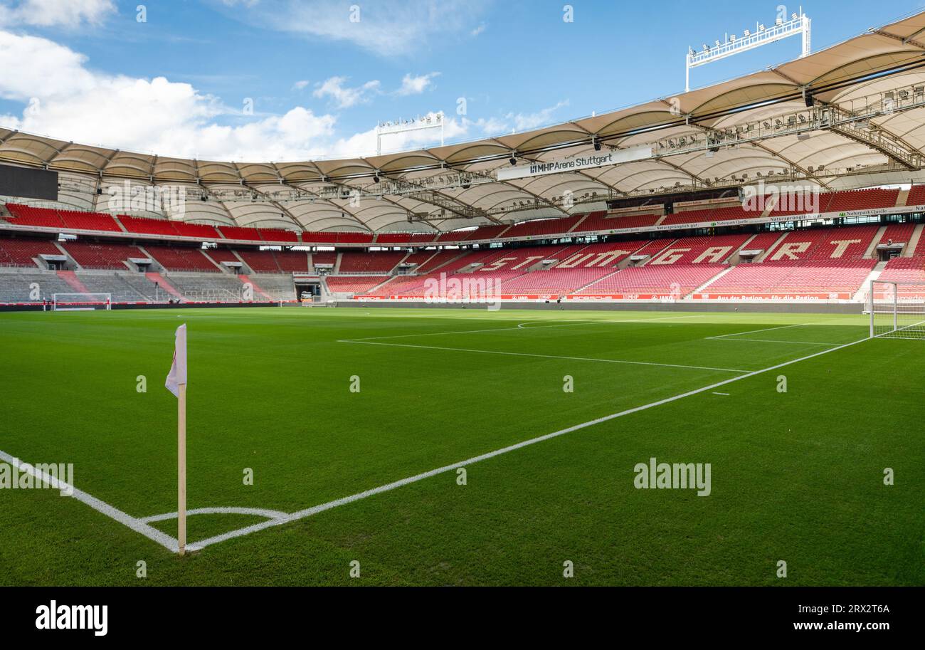 Stuttgart, Allemagne. 22 septembre 2023. Vue de la MHPArena à Stuttgart ...