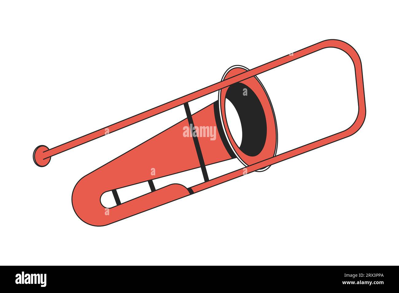 Instrument de musique dessin trombone Banque d'images vectorielles - Alamy