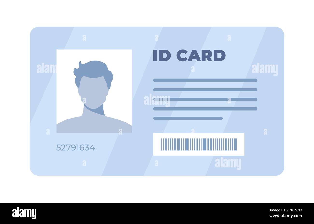 Carte d'identité. Données d'informations personnelles. Document d ...