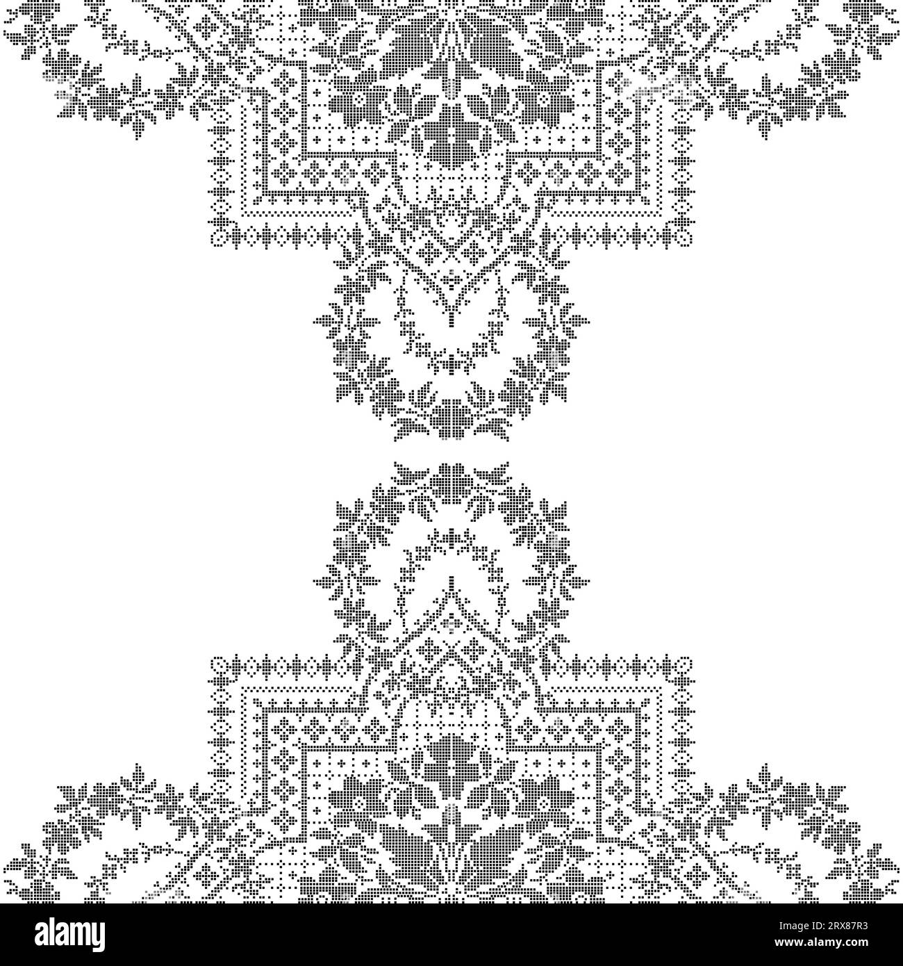 Bordure en dentelle blanche Banque d'images noir et blanc - Alamy