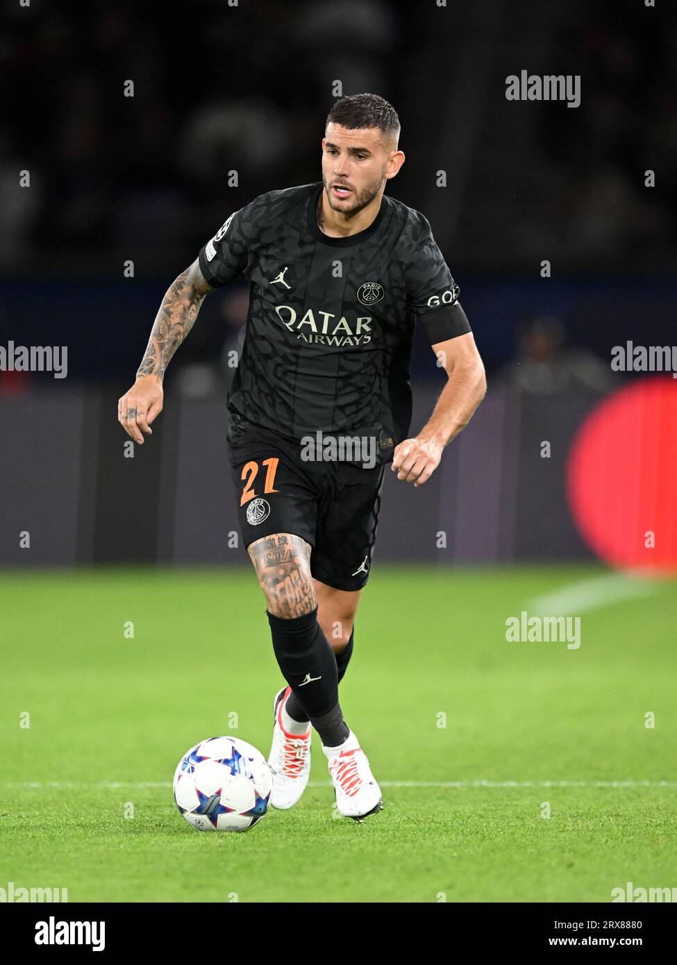 PARIS - Lucas Hernandez du Paris Saint-Germain lors du match de l'UEFA ...