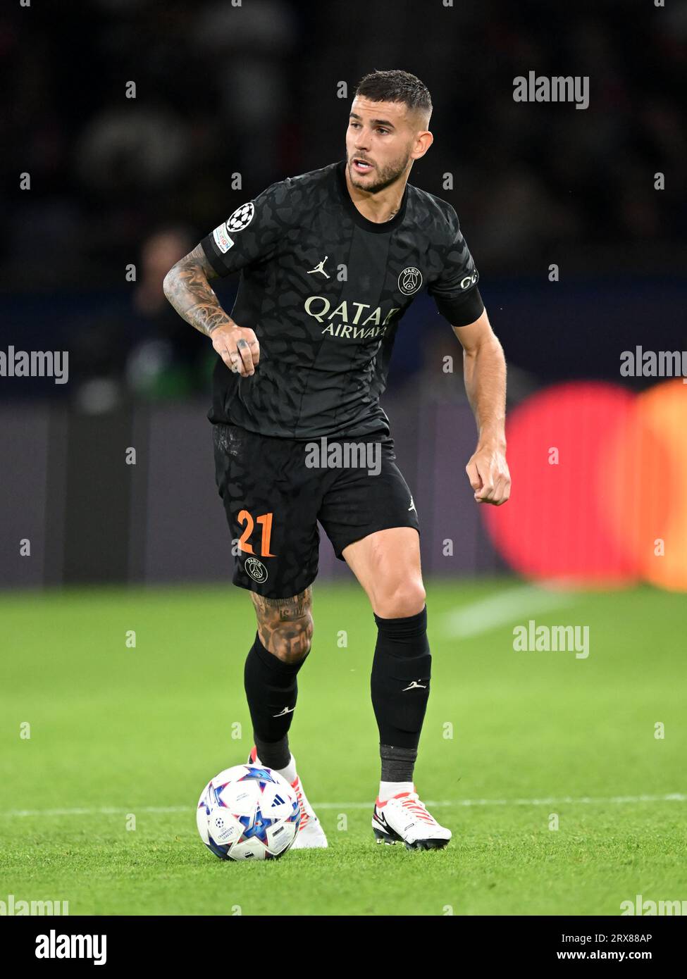 PARIS - Lucas Hernandez du Paris Saint-Germain lors du match de l'UEFA ...