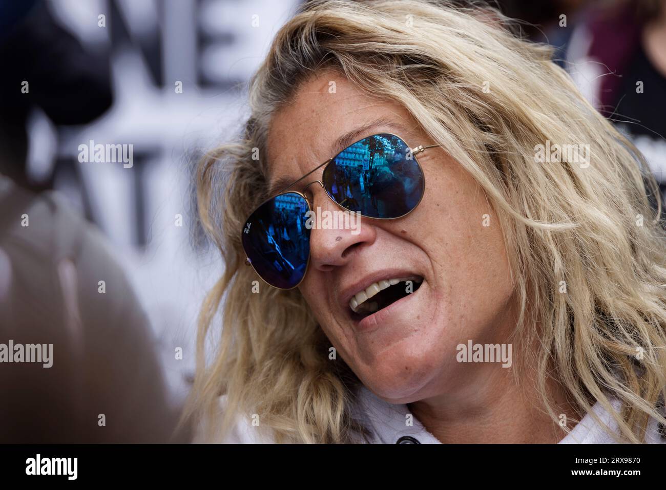 Paris, France. 23 septembre 2023. Mounia Merzouk, la mère de Nahel ...