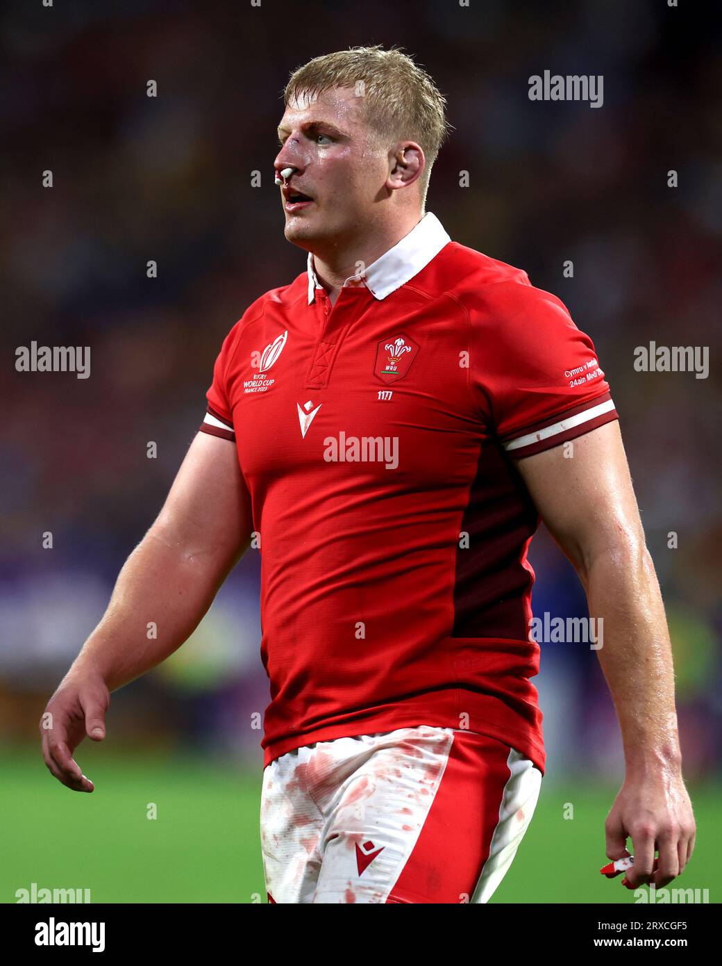 Jac Morgan, du pays de Galles, participe au match de la coupe du monde ...