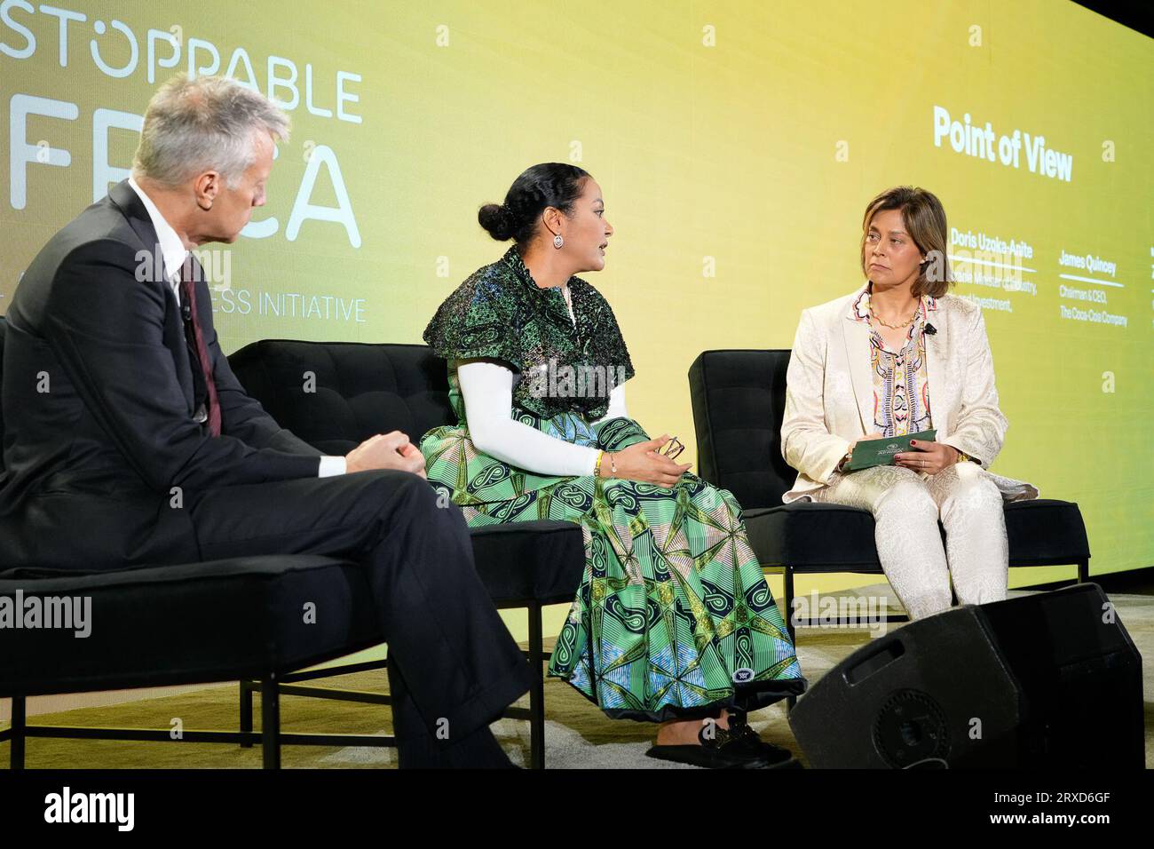 New York, New York, États-Unis 21-22 sept 2023 James Quincey, Dr. Doris ...