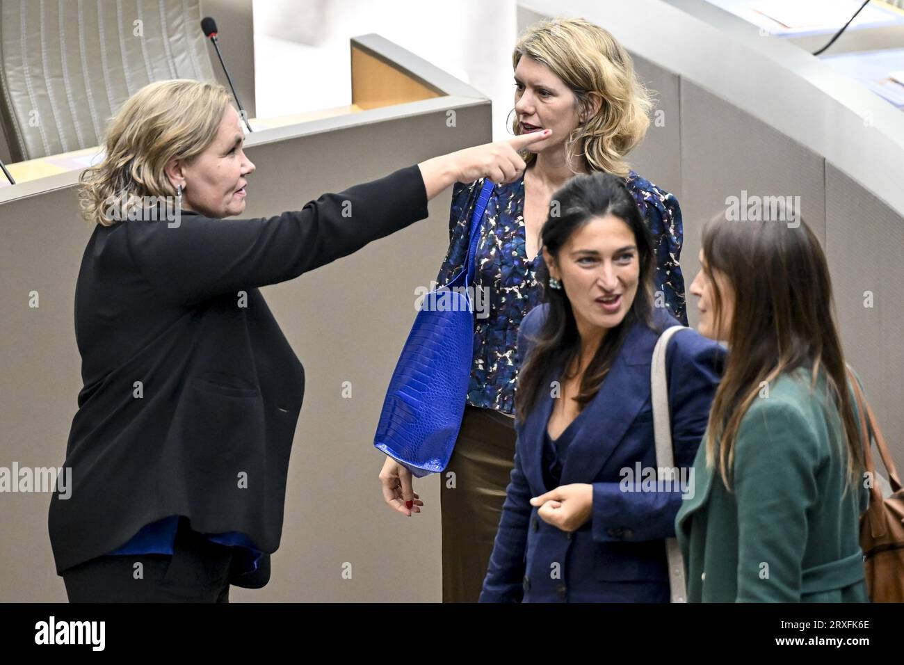Bruxelles, Belgique. 25 septembre 2023. Liesbeth Homans, présidente du ...