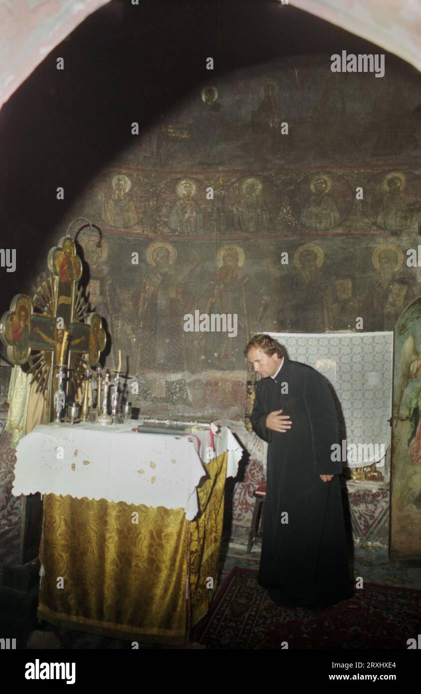Sitaru, Comté de Ialomita, Roumanie, env. 2000. Intérieur de l'église ...