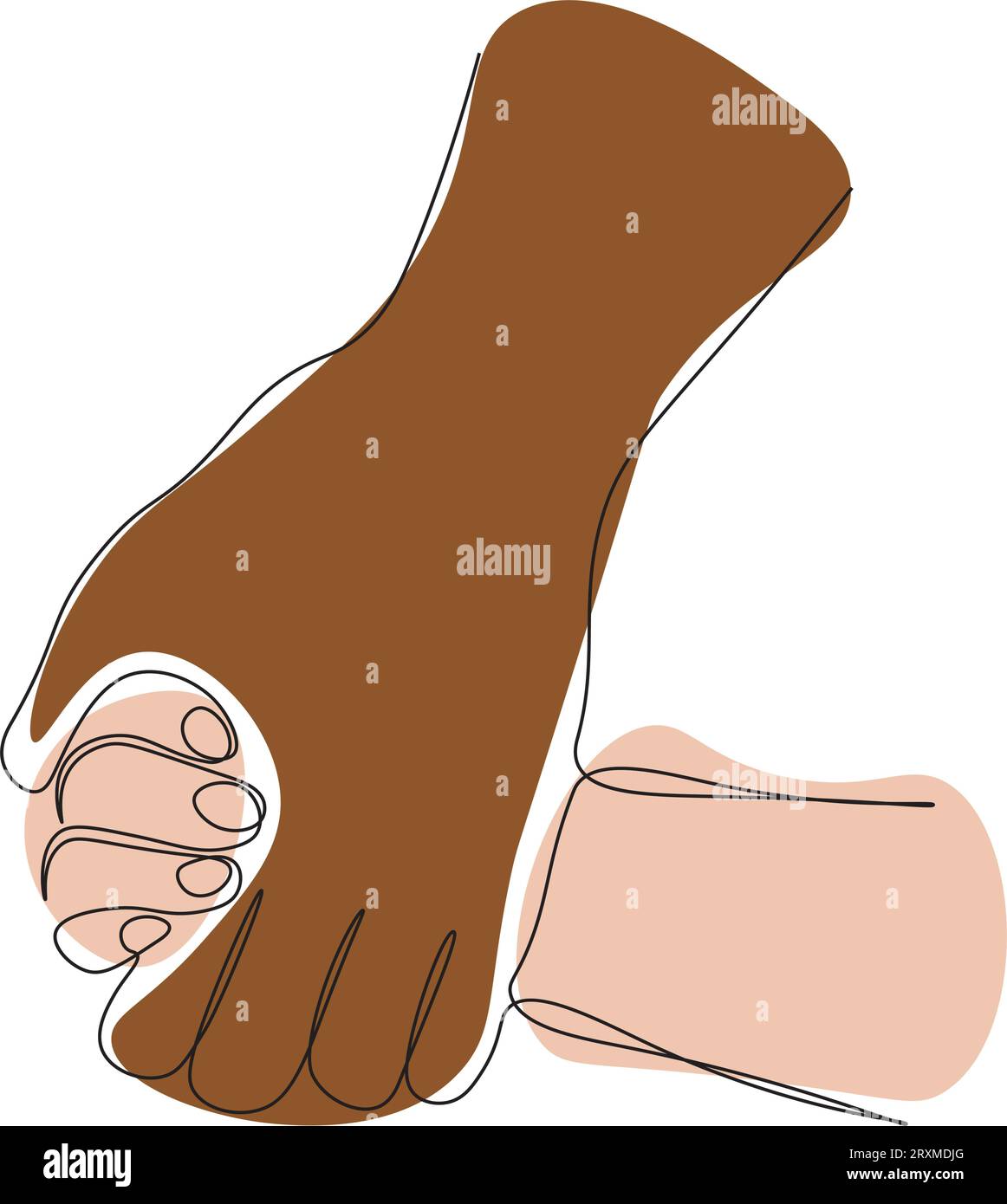 Dessin au trait continu bebe famille Banque de photographies et d ...