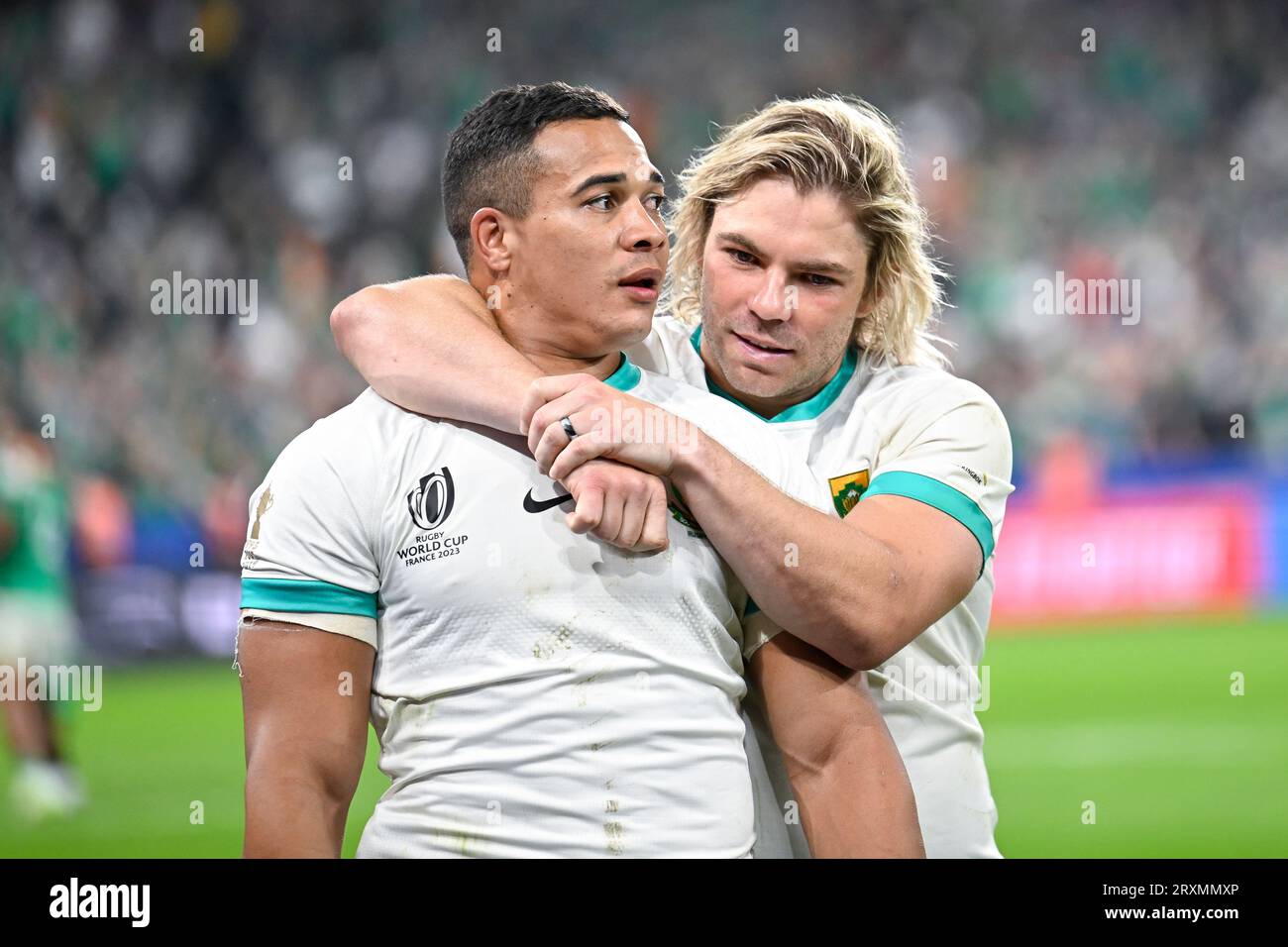Francois FAF de Klerk et Cheslin Kolbe lors de la coupe du monde RWC ...