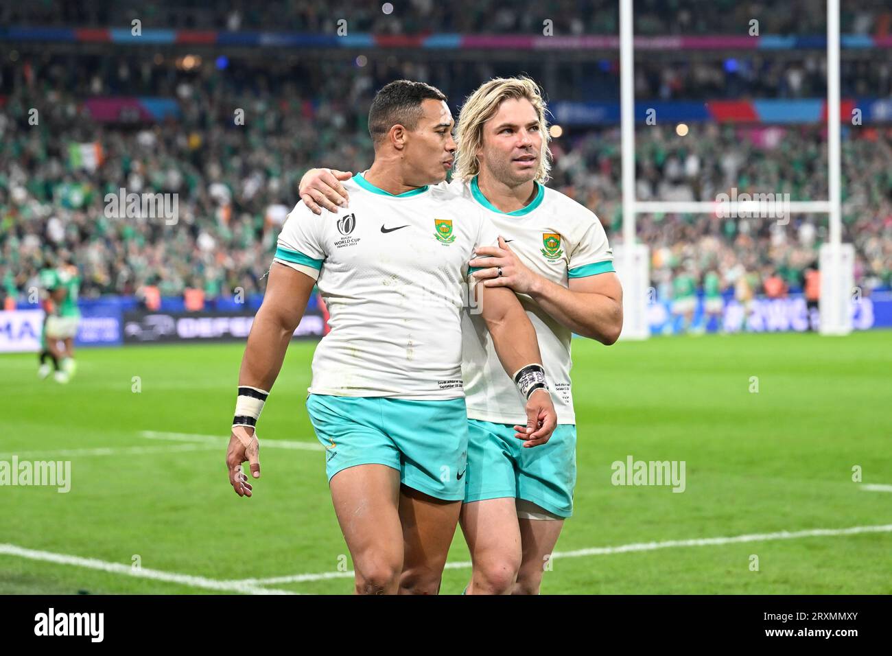 Francois FAF de Klerk et Cheslin Kolbe lors de la coupe du monde RWC ...