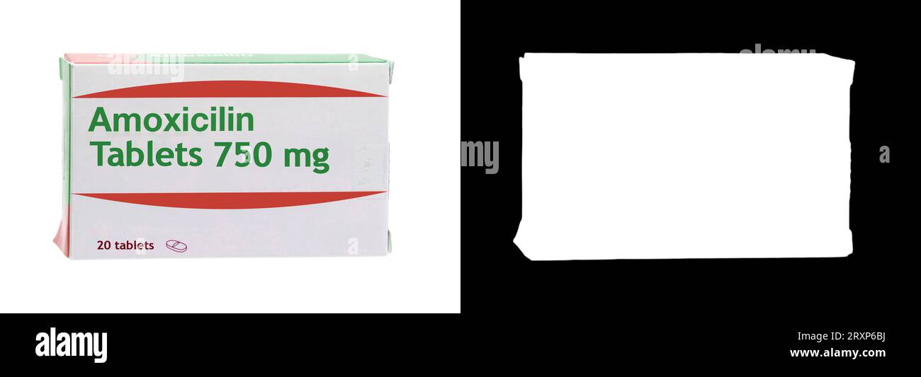 Amoxicillin antibiotics box Banque de photographies et d’images à haute ...
