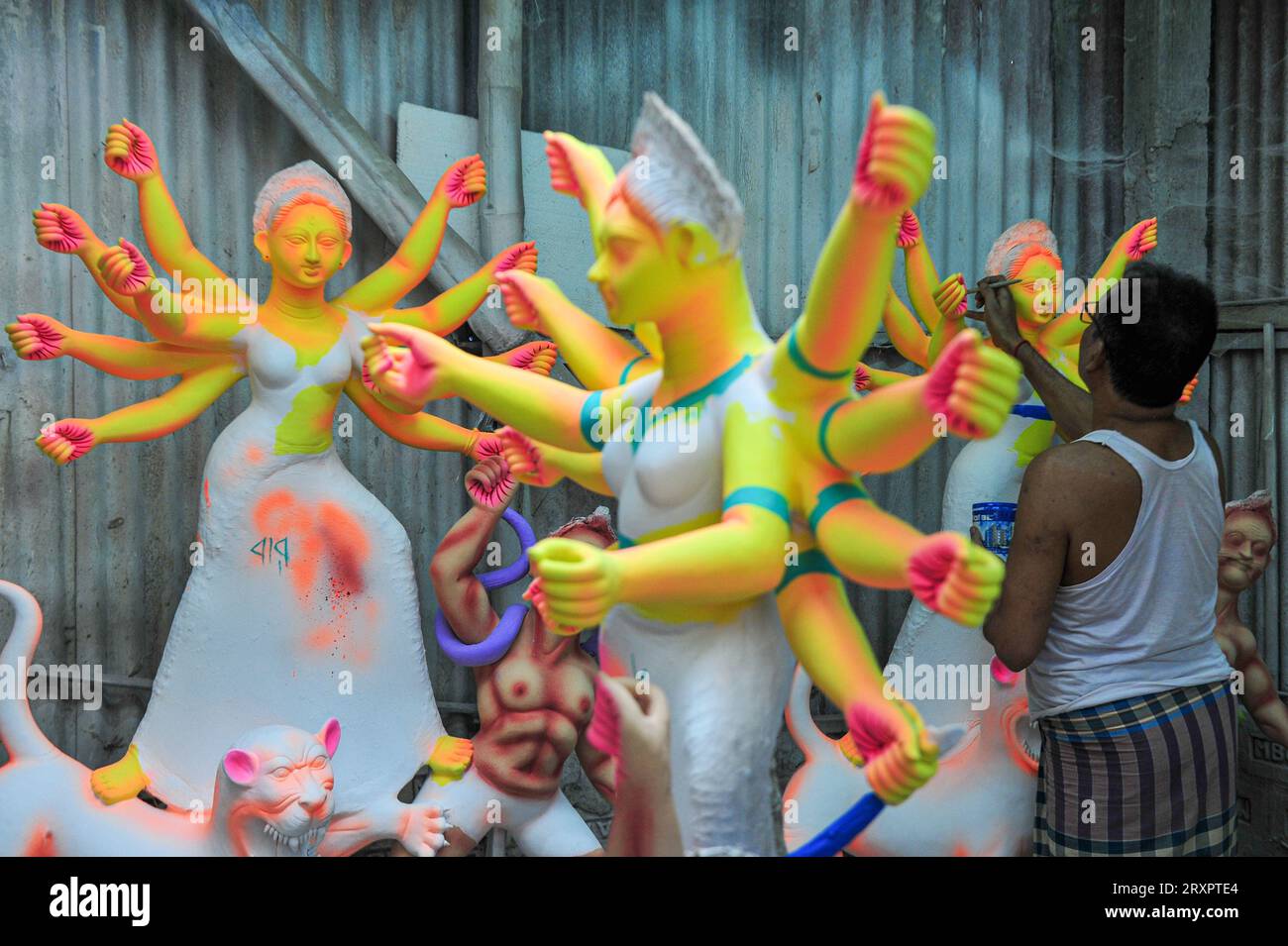 Sylhet, Bangladesh. 23 septembre 2023. DULAL PAUL est un Idol Artist ...