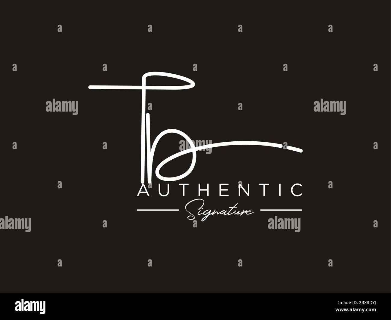 Signature tb Banque de photographies et d’images à haute résolution - Alamy