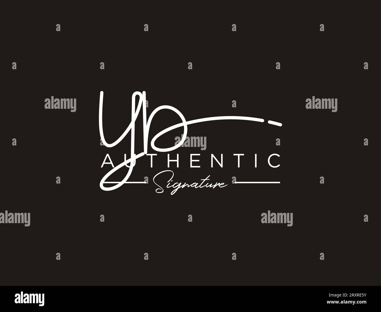 Yb signature Banque d'images vectorielles - Alamy