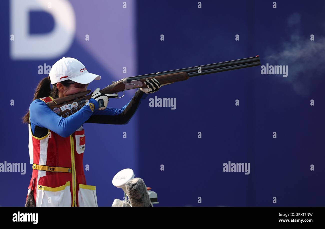 HANGZHOU, 27 septembre 2023 (Xinhua) -- Jiang Yiting, de Chine ...