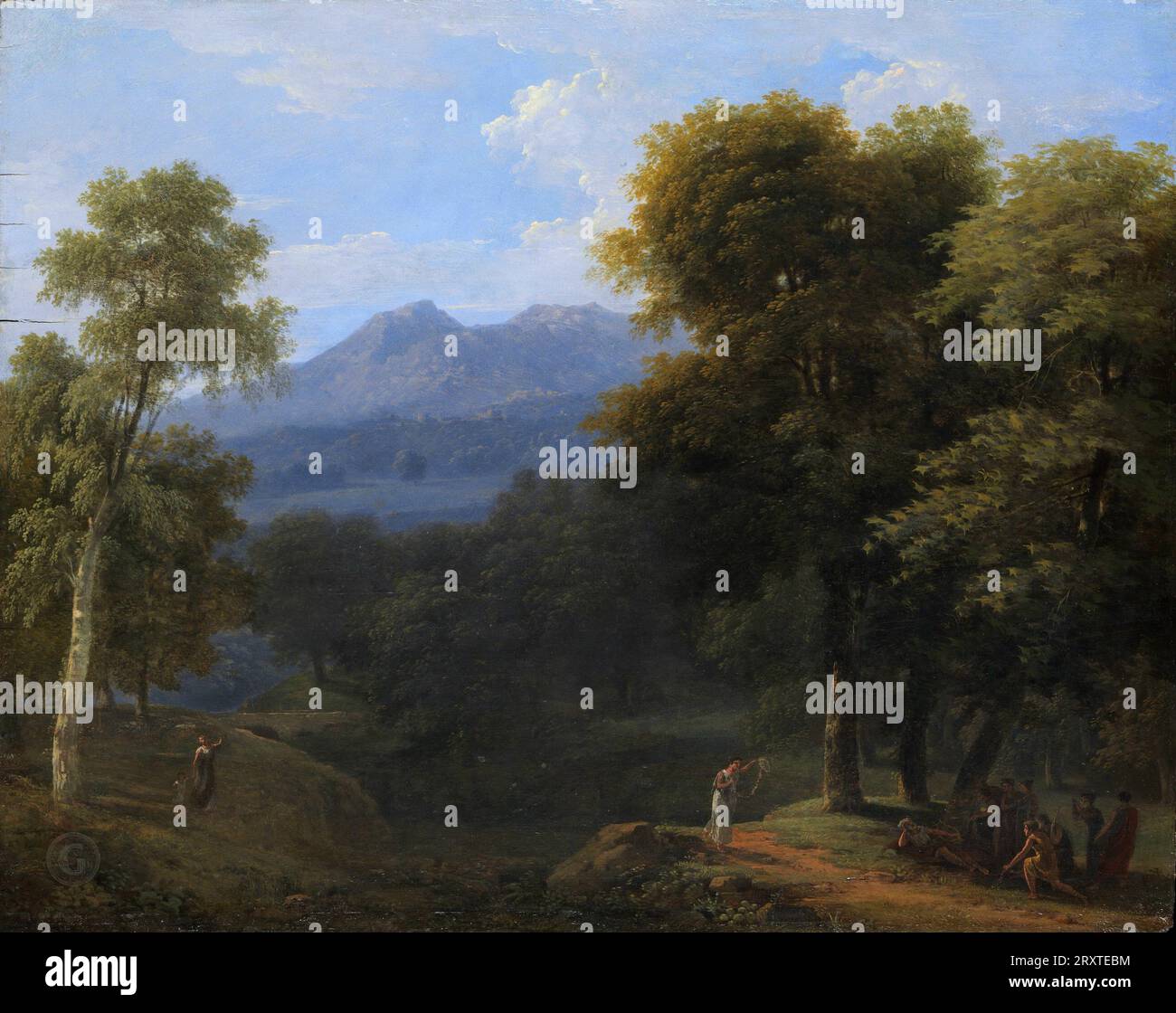 Jean victor bertin paysage classique avec figures Banque de ...