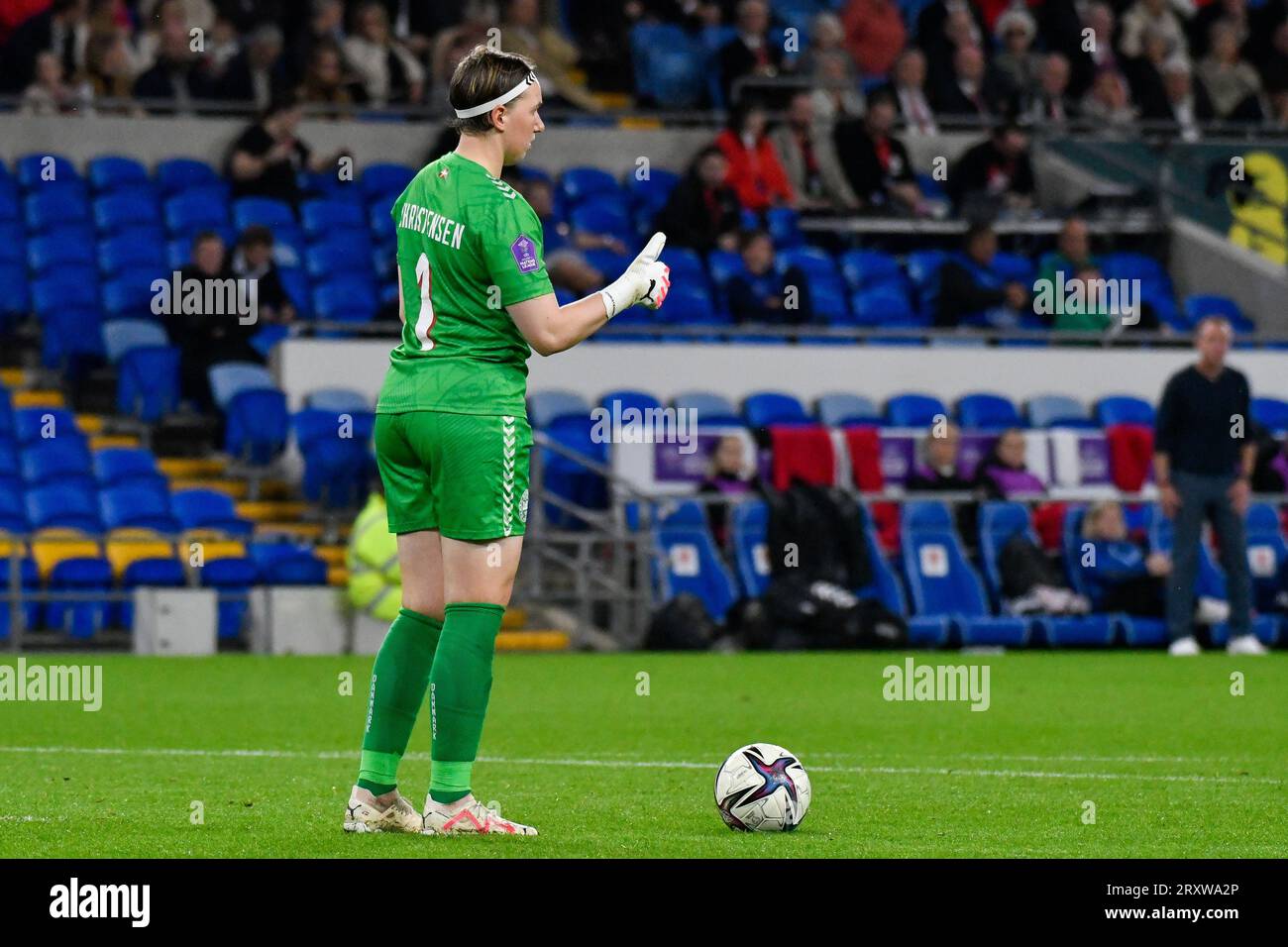 Cardiff, pays de Galles. 26 septembre 2023. La gardienne de but Lene ...