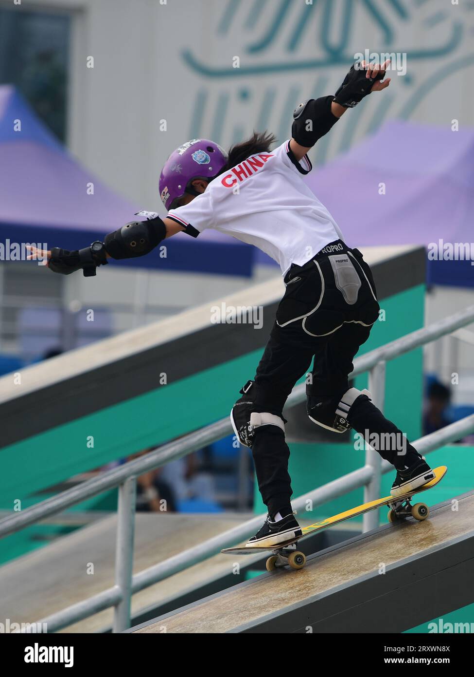 Chenxi Cui de Chine est vu en action lors de la finale de rue féminine ...