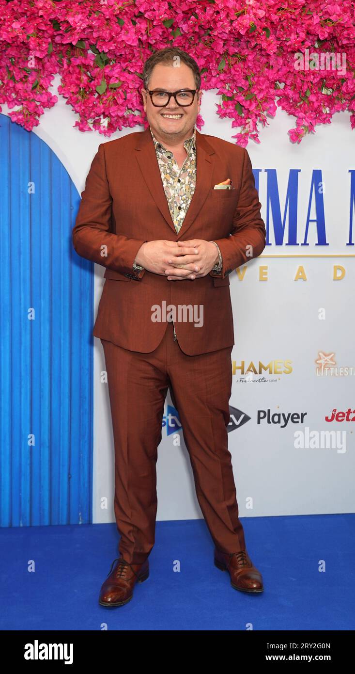 Alan Carr lors d'un appel photo pour l'émission ITV, Mamma Mia! J'ai un ...