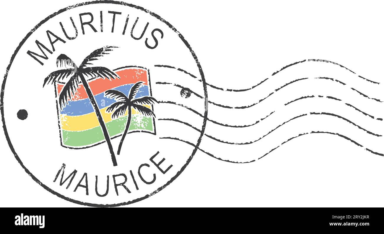 Timbre poste maurice Banque d'images vectorielles - Alamy