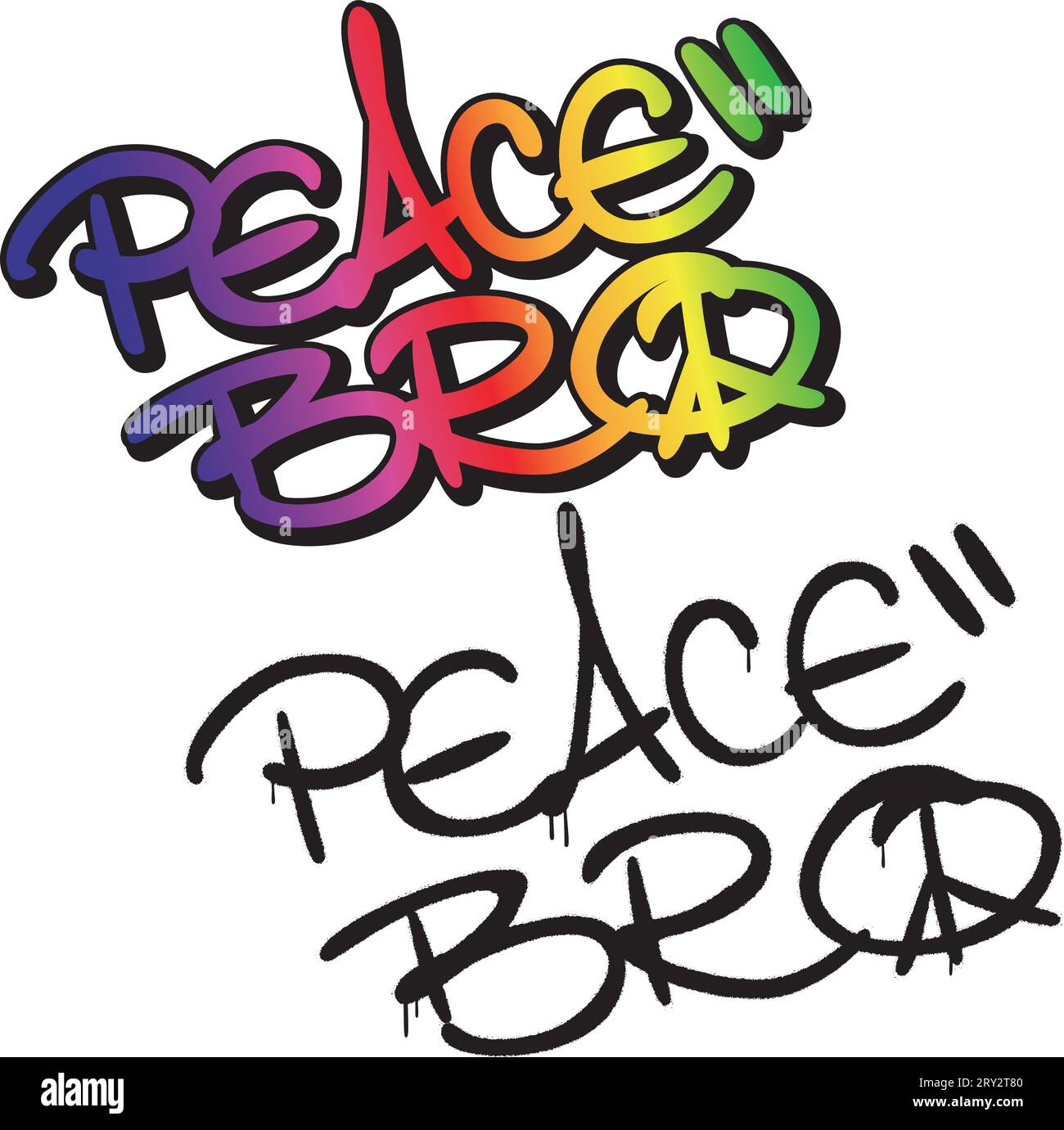 Police arc en ciel Banque d'images vectorielles - Alamy