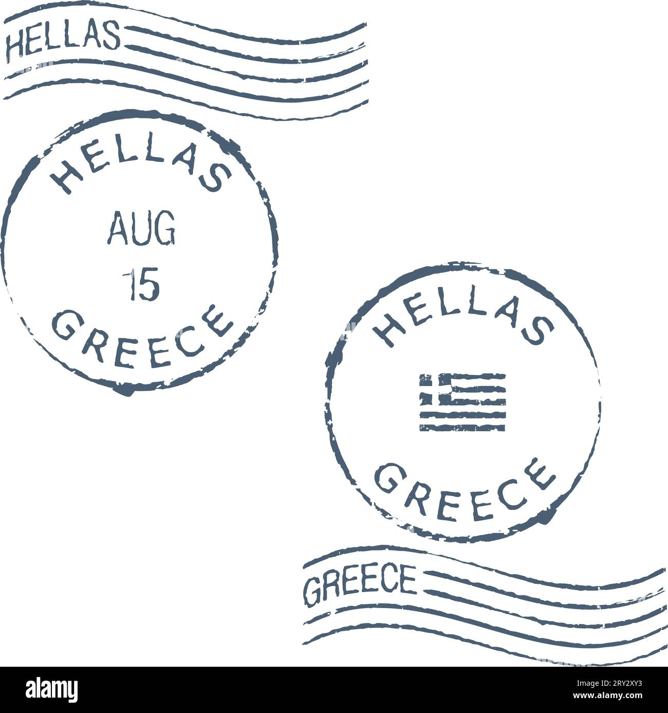 Mail post postage greek postage Banque d'images vectorielles - Alamy