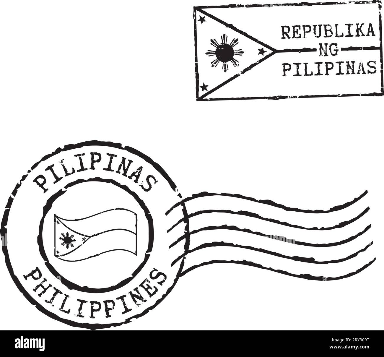 Philippine flag Banque d'images vectorielles - Alamy