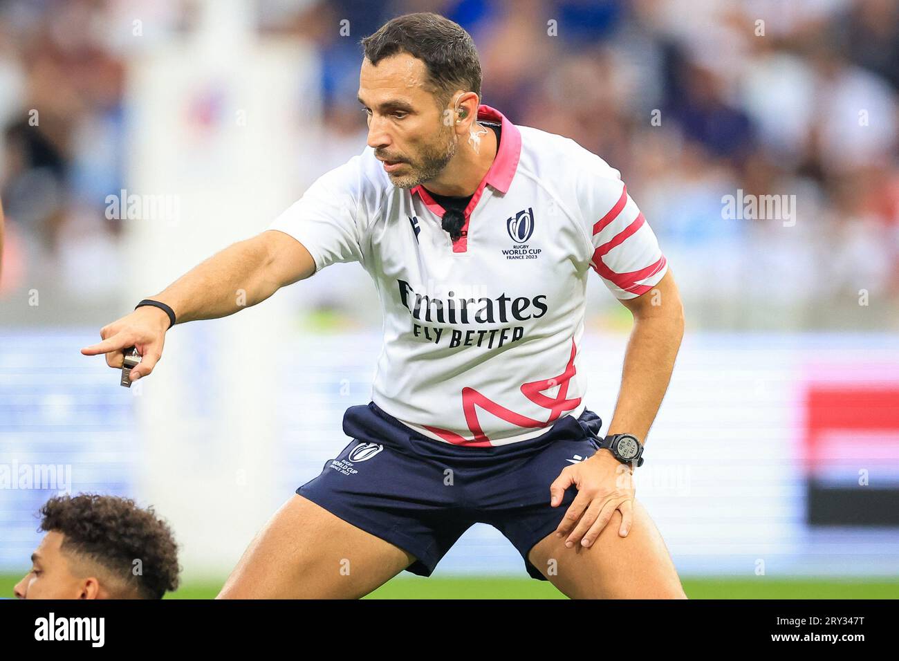 Lyon, France. 27 septembre 2023. ARBITRE Mathieu Raynal (Fédération ...