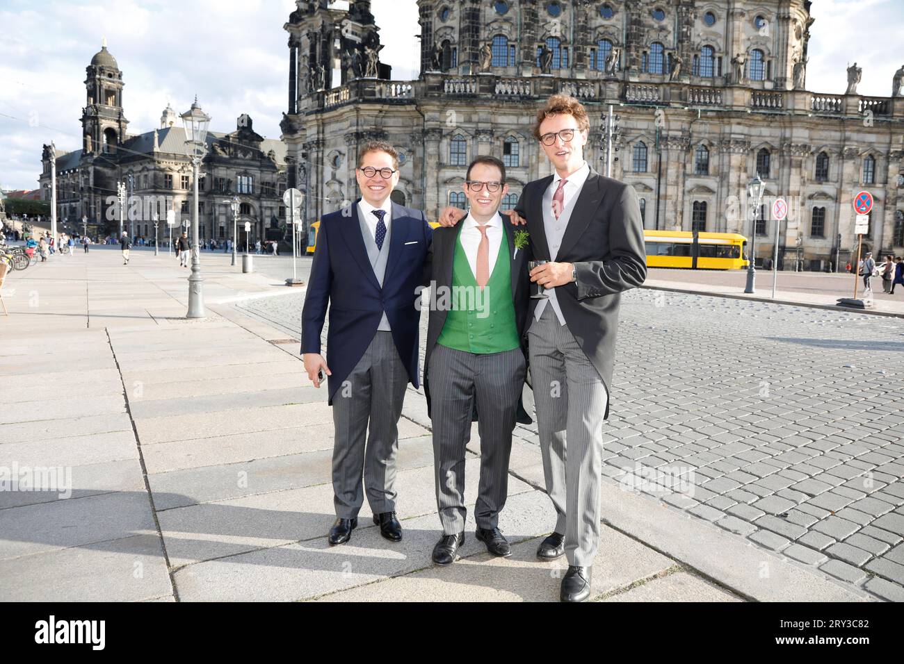 Gustavo Aceves, Georg Prinz von Sachsen und Gaudenz von Küenburg beim ...