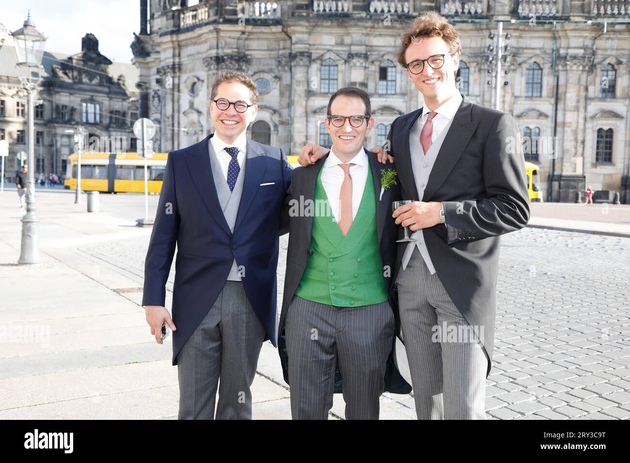 Gustavo Aceves, Georg Prinz von Sachsen und Gaudenz von Küenburg beim ...