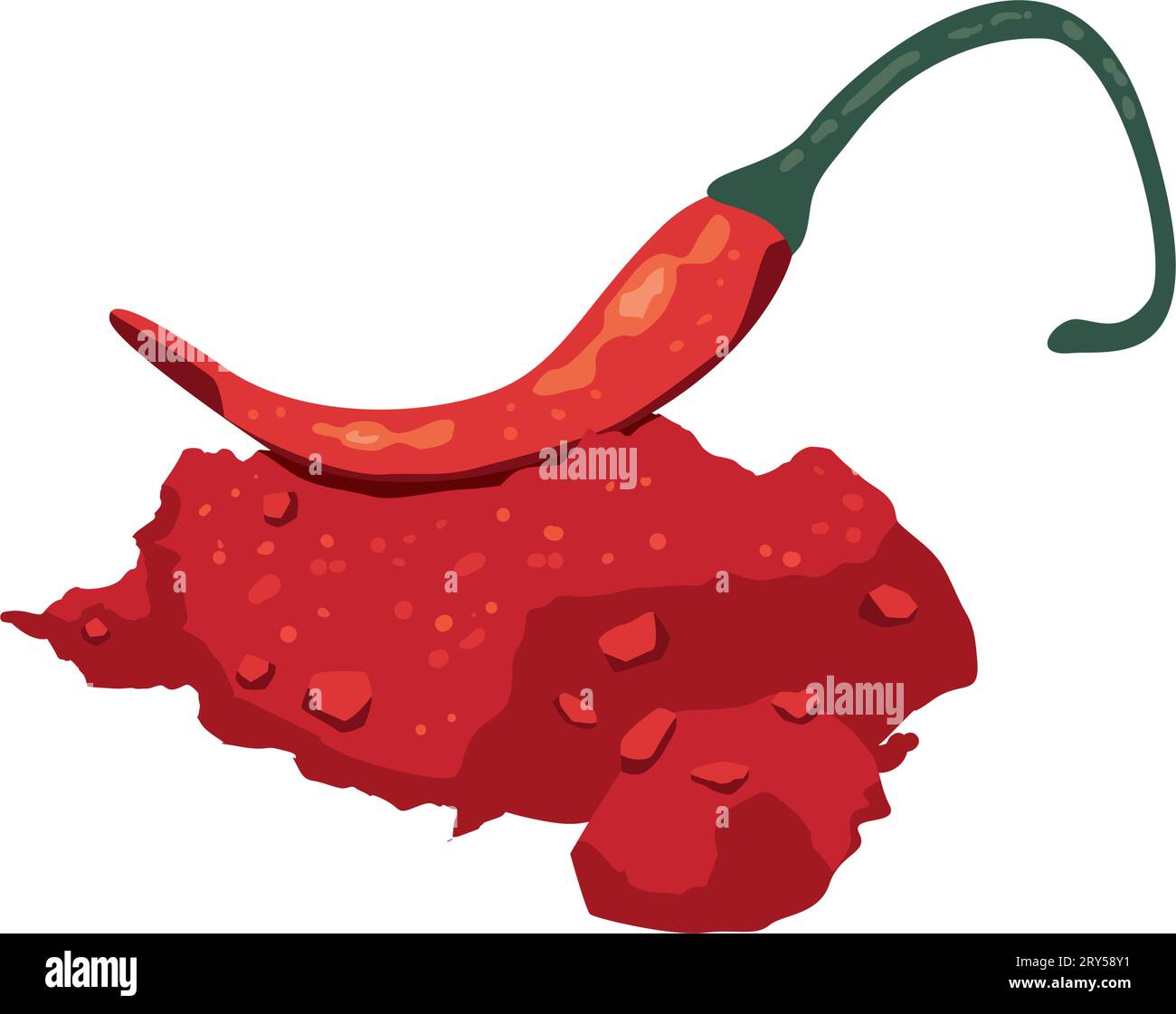 Poudre de piment sec Banque d'images vectorielles - Alamy