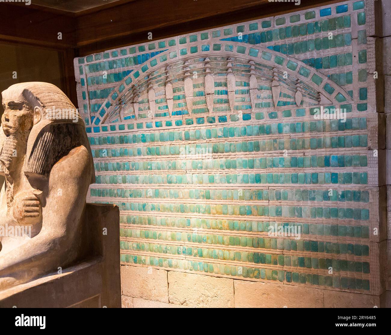 Egypte, Le Caire, Musée égyptien, une arche en carreaux de faïence ...