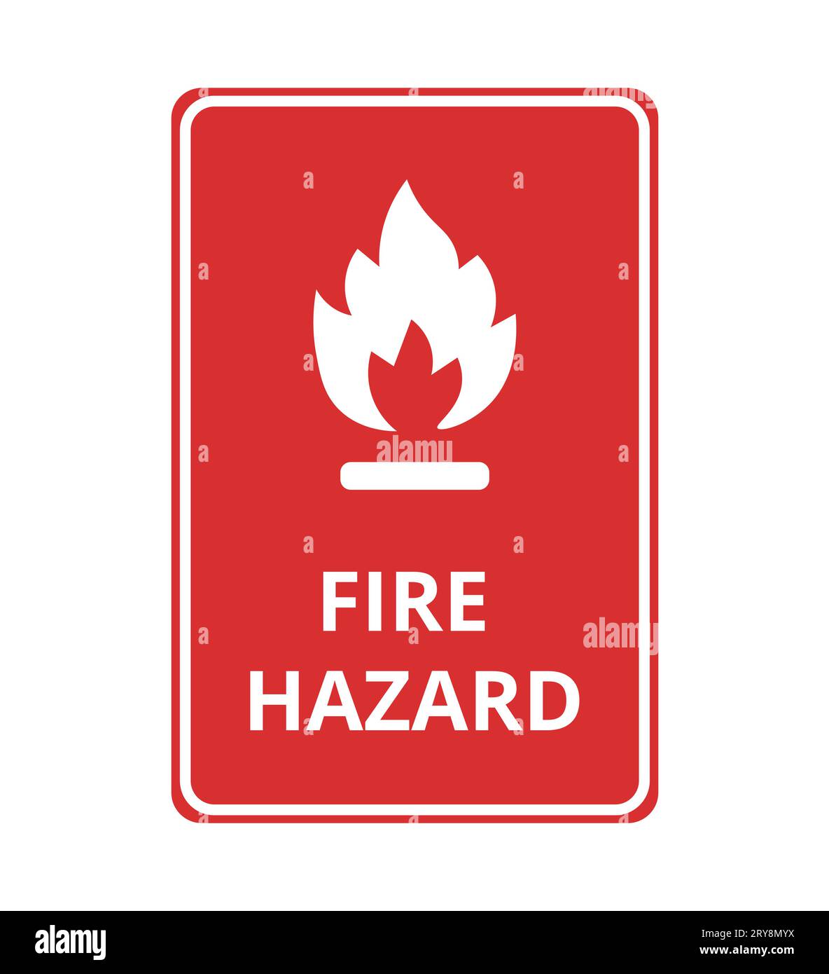 étiquette d'avertissement de risque d'incendie Banque de photographies ...