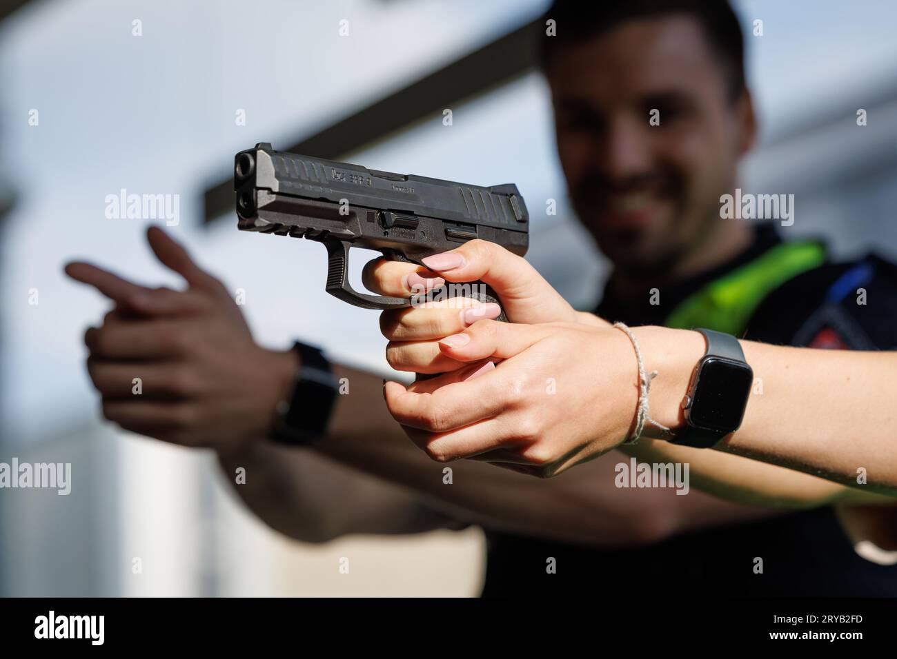 30 septembre 2023, Basse-Saxe, Osnabrück : le commissaire de police ...