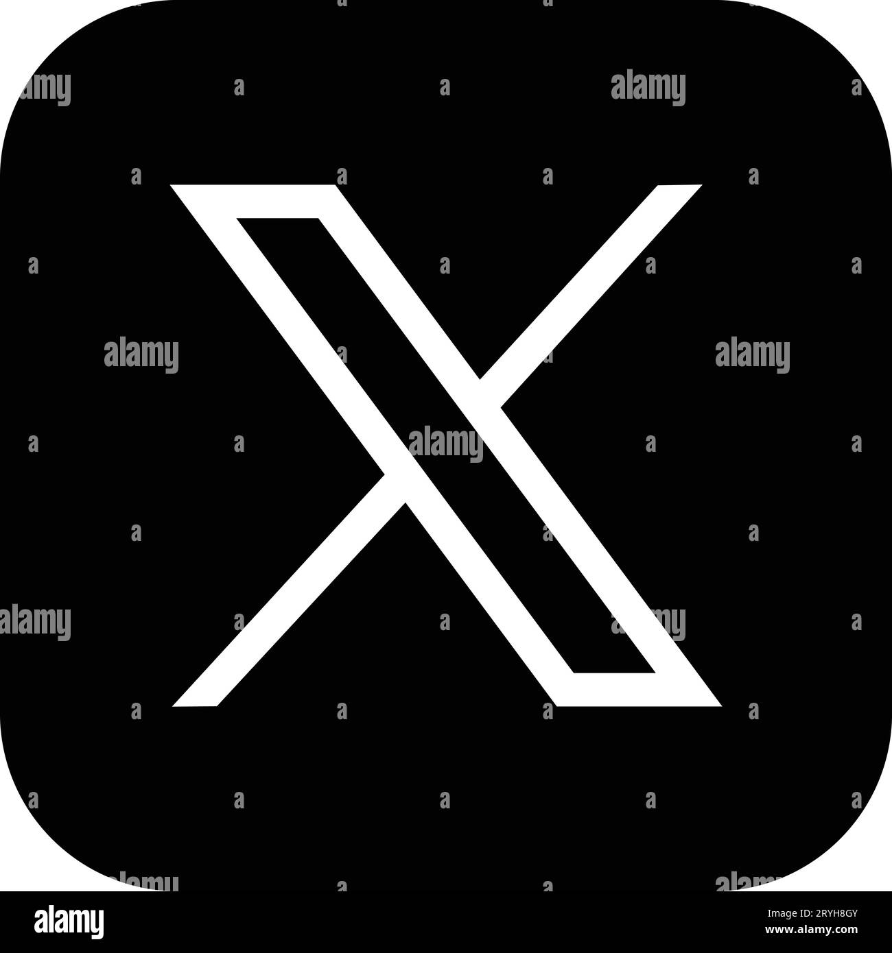 Twitter nouveau logo . Icônes Twitter. Twitter X logo Vector. Icône de ...