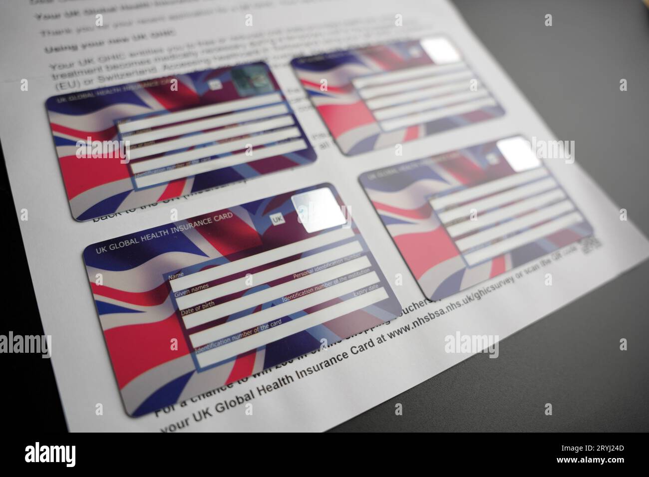 UK Global Health Insurance Cards GHIC (cartes d'assurance santé ...