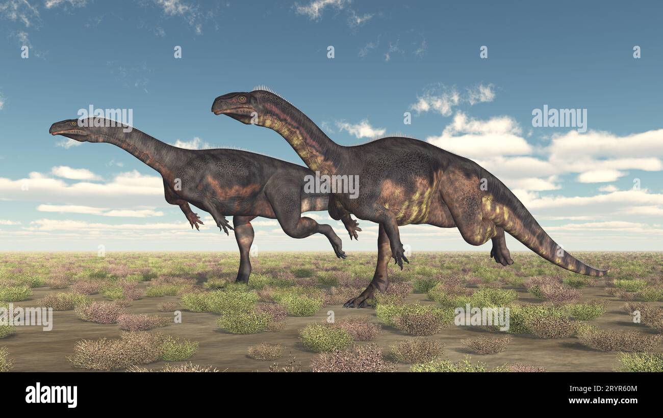 Dinosaure et paysage Banque de photographies et d’images à haute résolution - Alamy