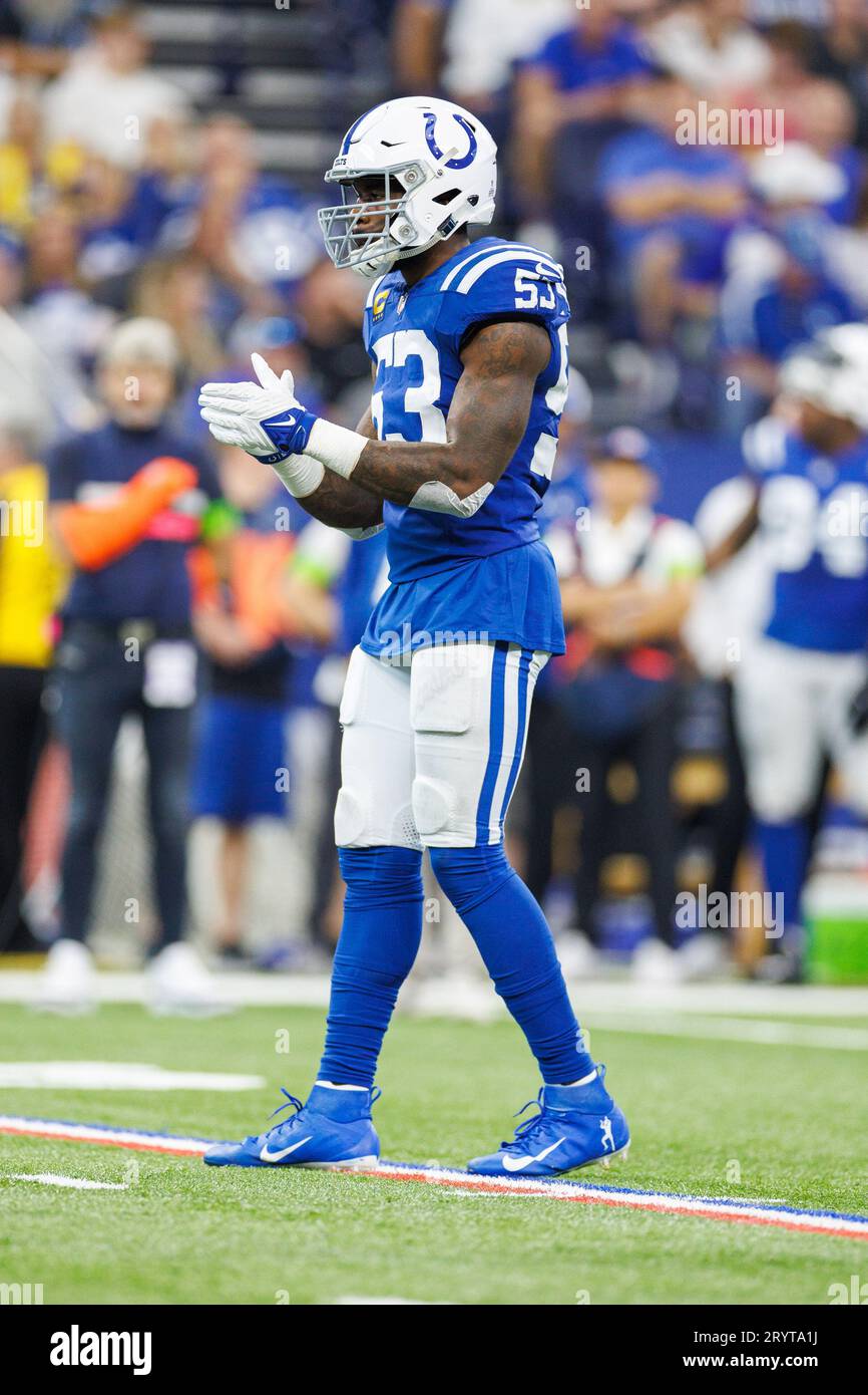 01 octobre 2023 : le linebacker des Colts d'Indianapolis Shaquille ...