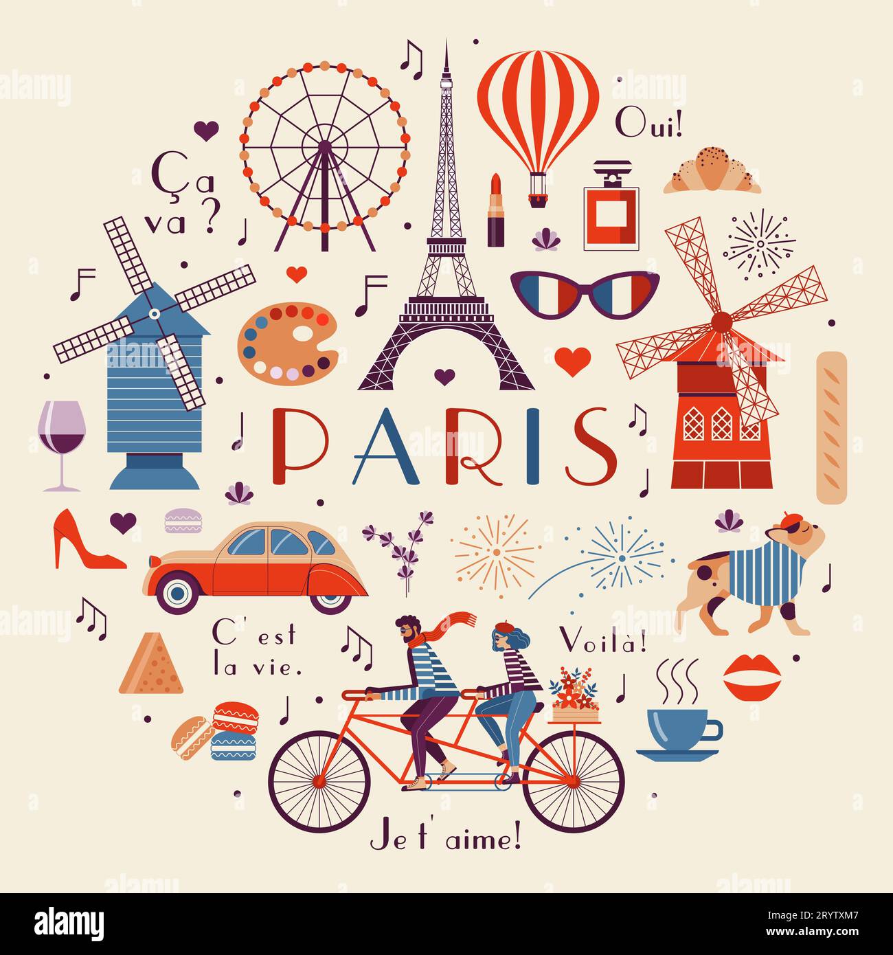 Velo paris illustration Banque de photographies et d’images à haute ...