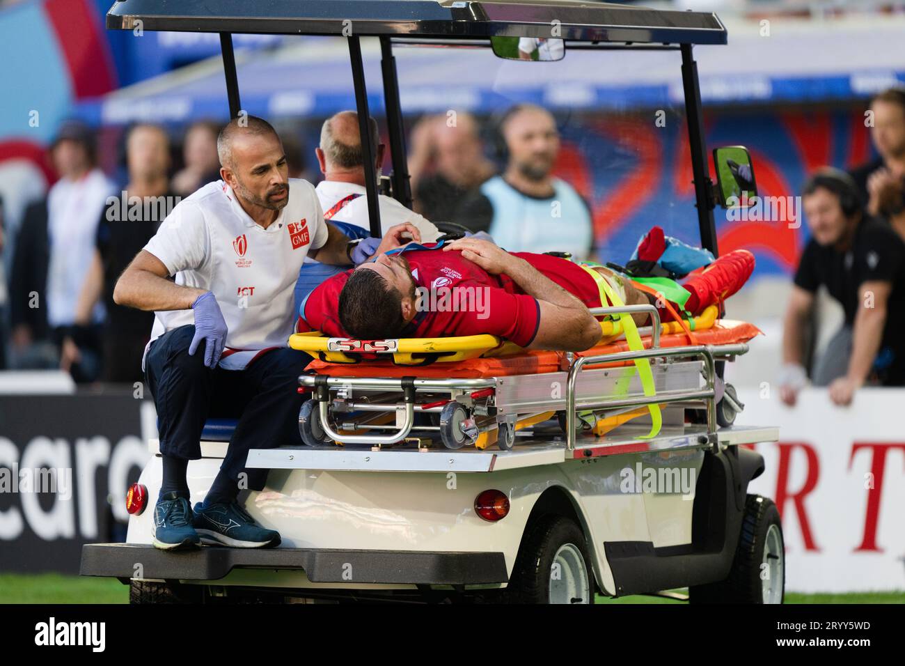 Lasha Jaiani (GEO) lors du match de la coupe du monde de rugby 2023 ...