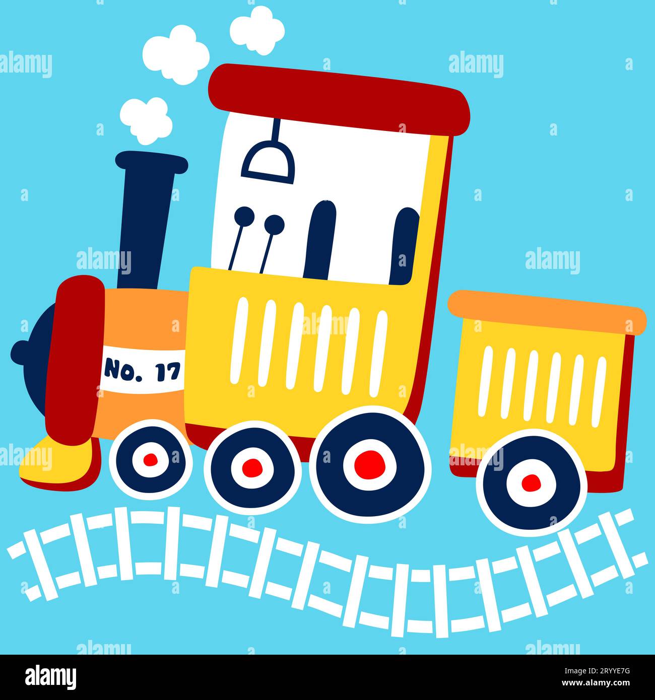 Train dessin animé Banque d'images vectorielles - Alamy