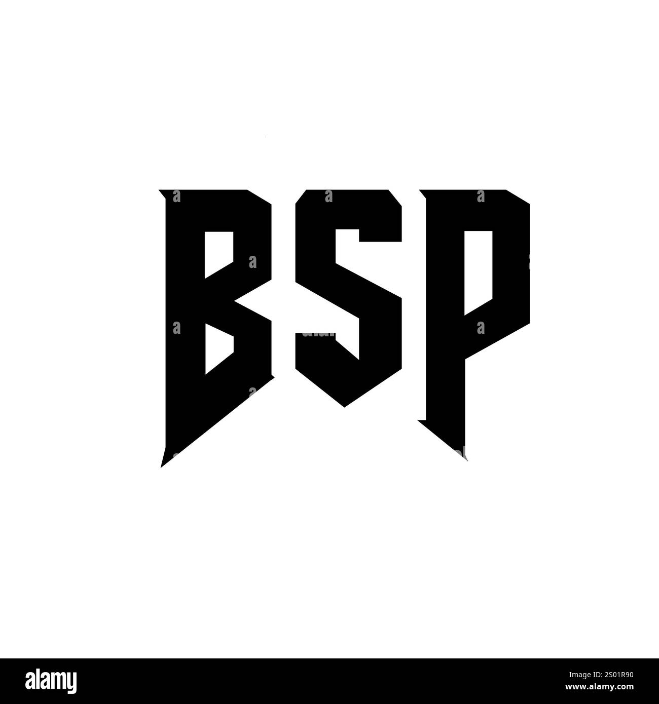Conception de logo de lettre BSP pour la société de technologie. Logo ...
