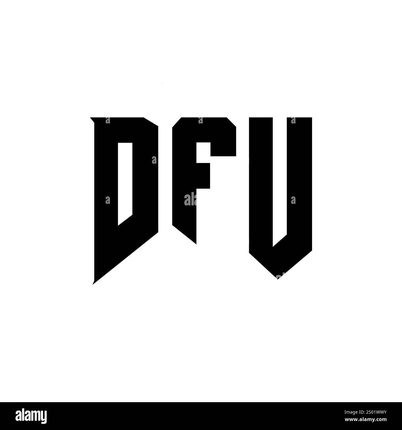 Conception de logo de lettre DFU pour la société de technologie ...