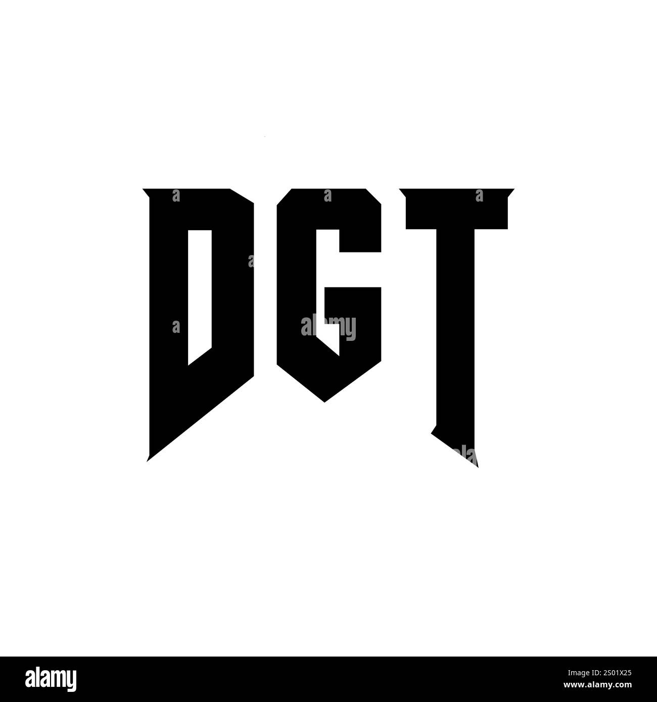 Conception de logo de lettre DGT pour la société de technologie. Logo ...