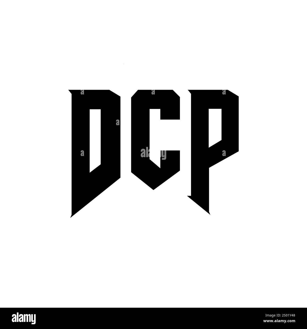 Conception de logo de lettre DCP pour la société de technologie. Logo ...
