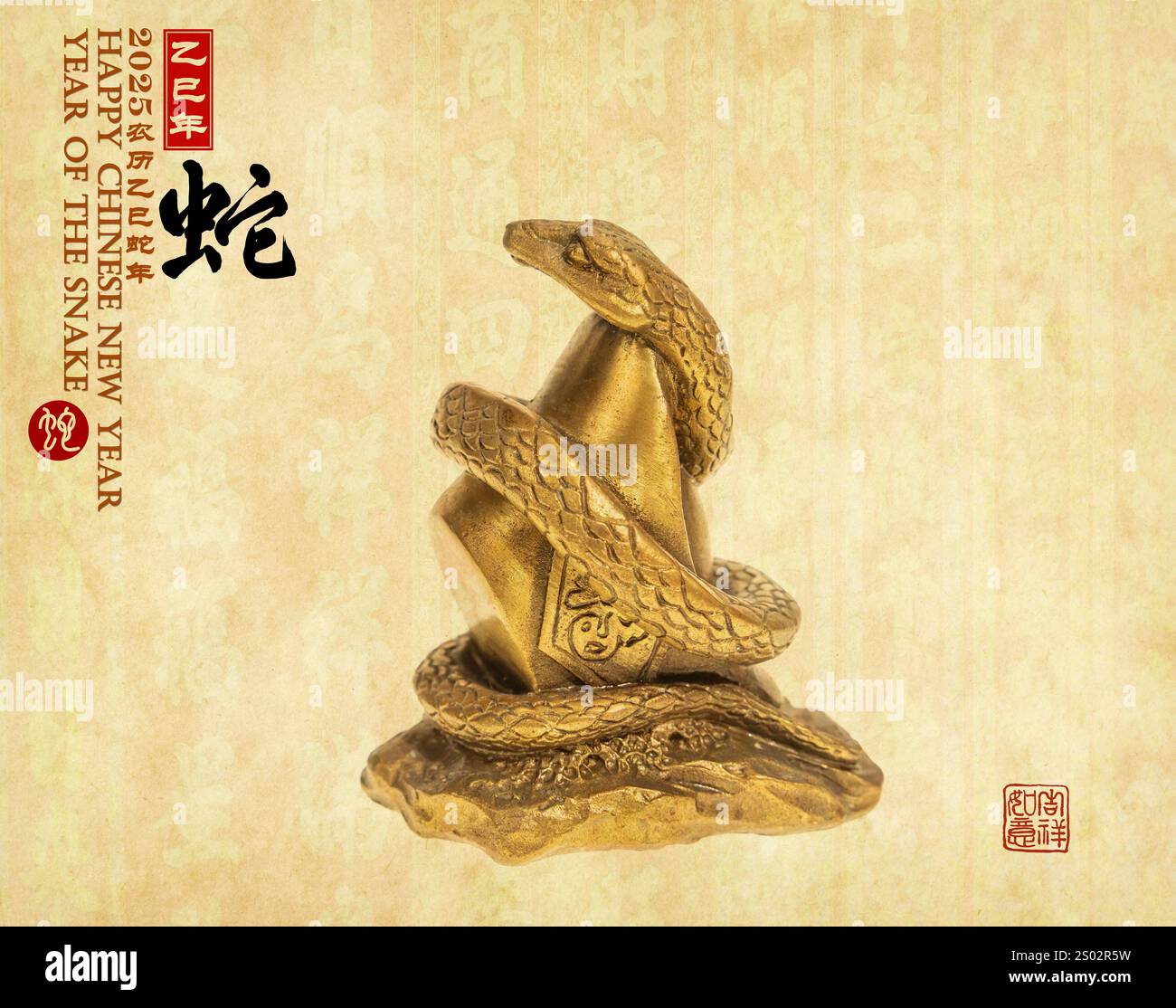 Tradition statue de serpent chinois,2025 est l'année du serpent ...