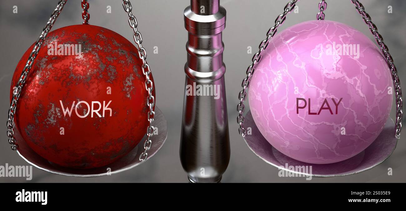 Travail ou jeu - peser deux choix, options disponibles. Choisir entre ...